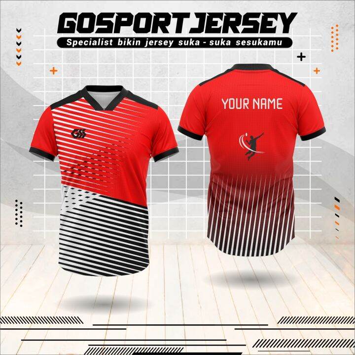 Jersey Badminton Terbaru 2023 Pria Wanita Custom Full Printing, Baju ...