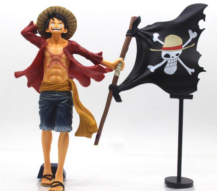【CW】 Magazine Pirate Flag Luffy Action Figure Toys Dolls Brinquedos ...