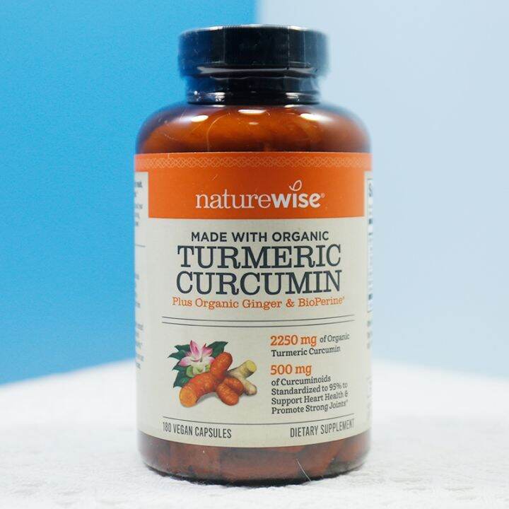 Spot NatureWise organic curcumin 180 grains joint care brain heart ...