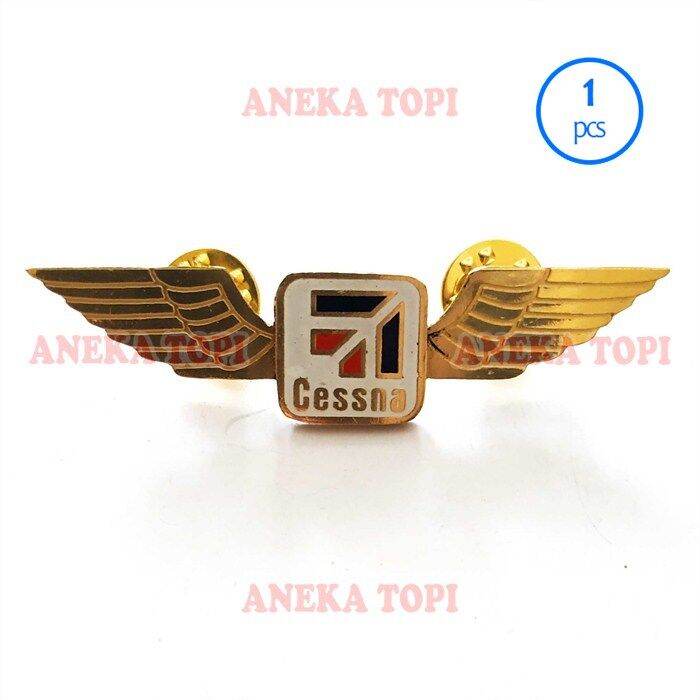 Pin Wing Logo Cessna Pesawat Pin Aksesoris Pilot Co Pilot Lencana ...