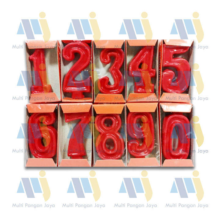 Lilin Ulang Tahun Angka Merah WINA | Lazada Indonesia