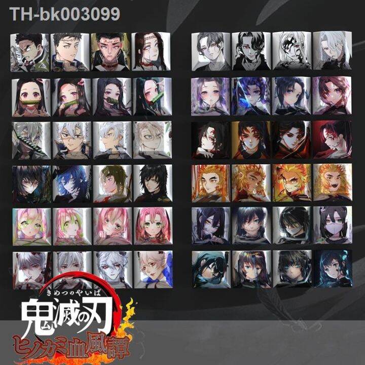 4 Keys/set Demon Slayer Keycaps PBT Dye Sublimation Key Caps For MX ...