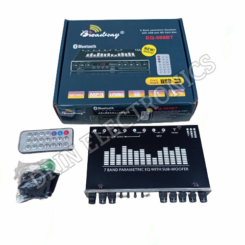 5 Band Parametric Car Equalizer With Subwoofer Output EQ-585BT Original ...