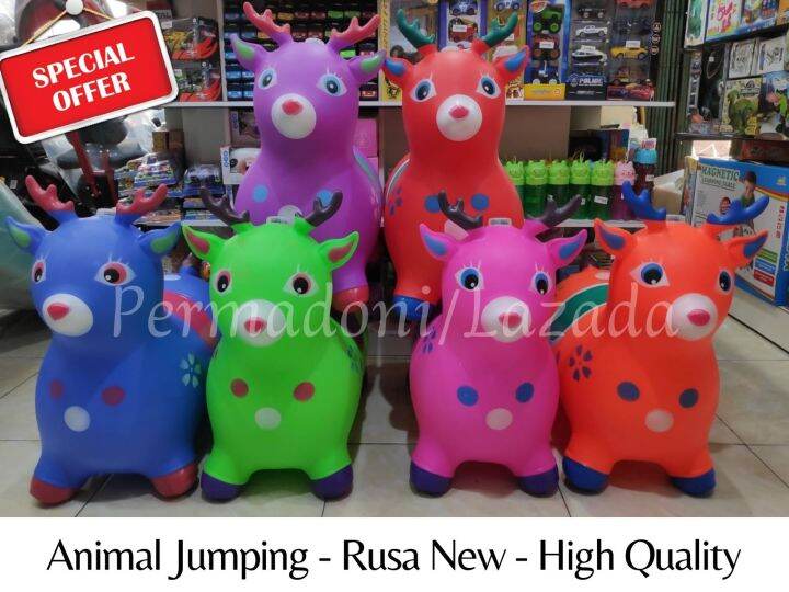 Kuda-Kudaan Karet model Rusa New/Kuda Karet Anak Animal Jumping High ...
