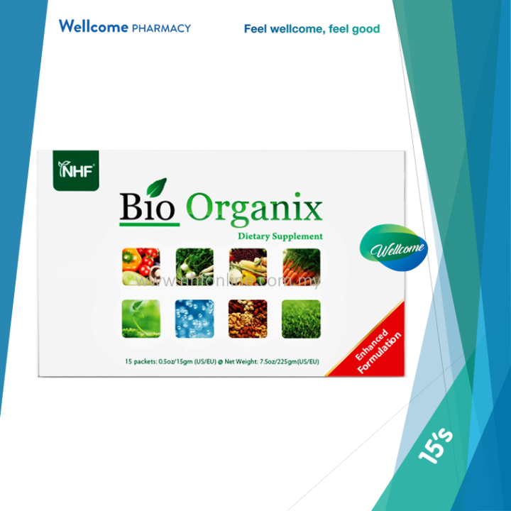 NHF Bio Organix Enhanced Formulation Dietery Supplements 15g Sachets ...