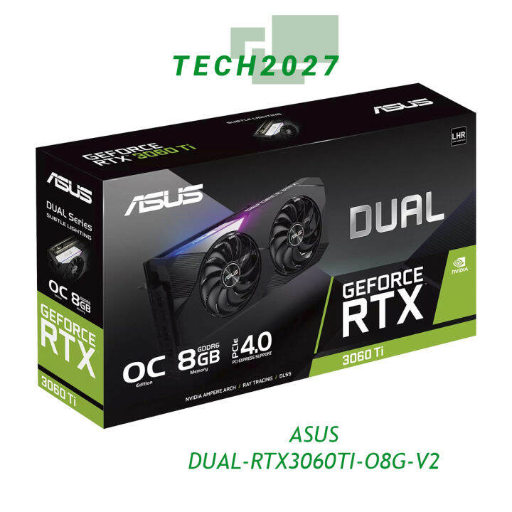 Dual GeForce RTX 3060 Ti OC 8GB V2 (LHR LITE HASH RATE) 256-Bit GDDR6 ...