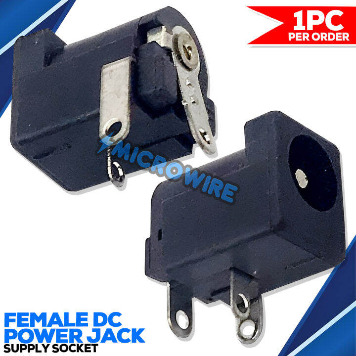 DC Power Supply Socket Female Jack Plug Port Connector Black (Per Piece ...