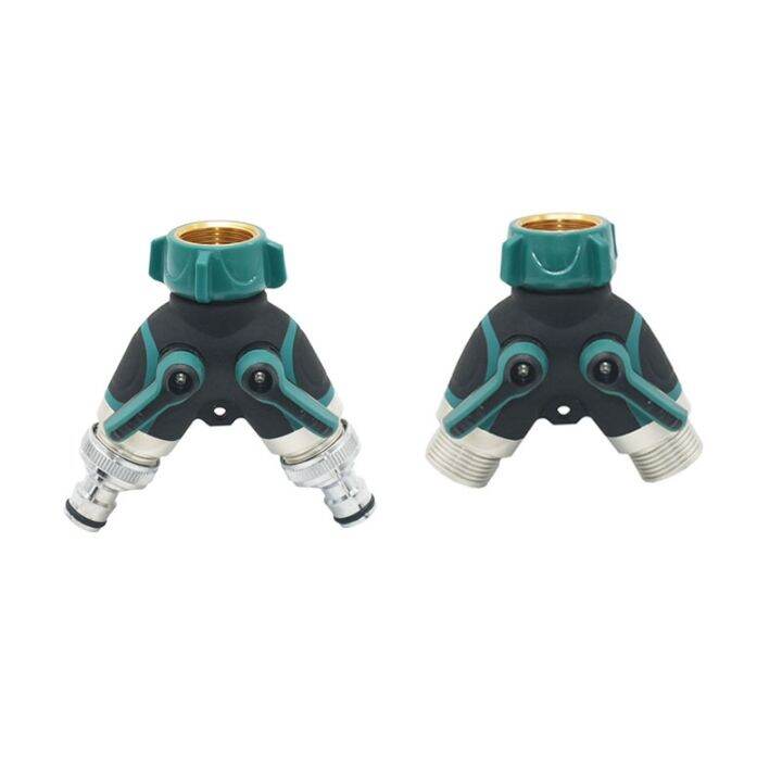 Metal 3/4 quot; Female to 3/4 quot; male 2 way Garden tap water ...