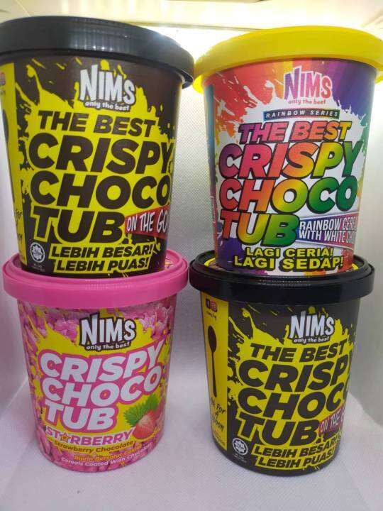 NIMS Crispy Choco Tub เรนโบว์ ช็อกโกแลต สตอเบอรี่ ของแท้ | Lazada.co.th