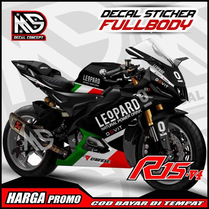 ⭐⭐⭐⭐⭐TERBARU Decal Stiker R15 V4 Full Body Motif bisa costum nama ...