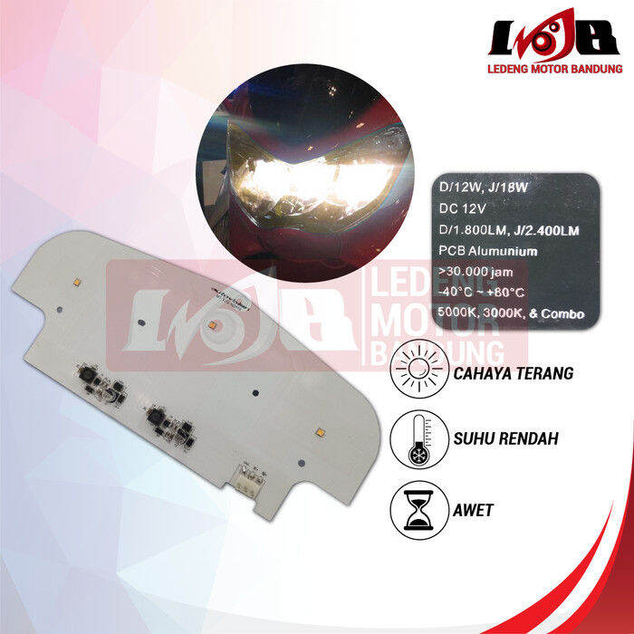 Lampu Utama Nmax Autovision Headlight Headlamp N-max Pcb Led Cree 18w ...