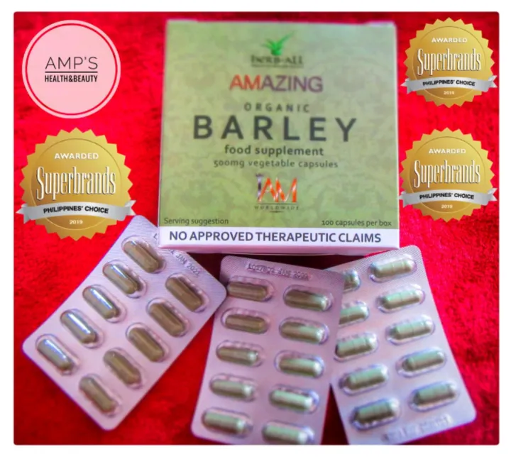 Amazing Pure Organic Barley Capsules 500mg 1box 100capsules / Immune ...