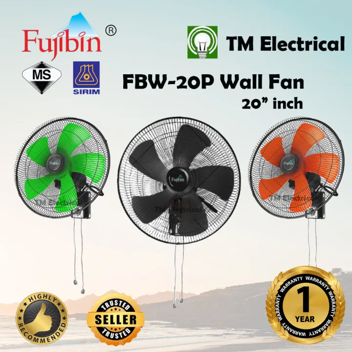 Fujibin 5 Blade Abs Colour Wall Fan 20" inch FBW-20P High quality ...
