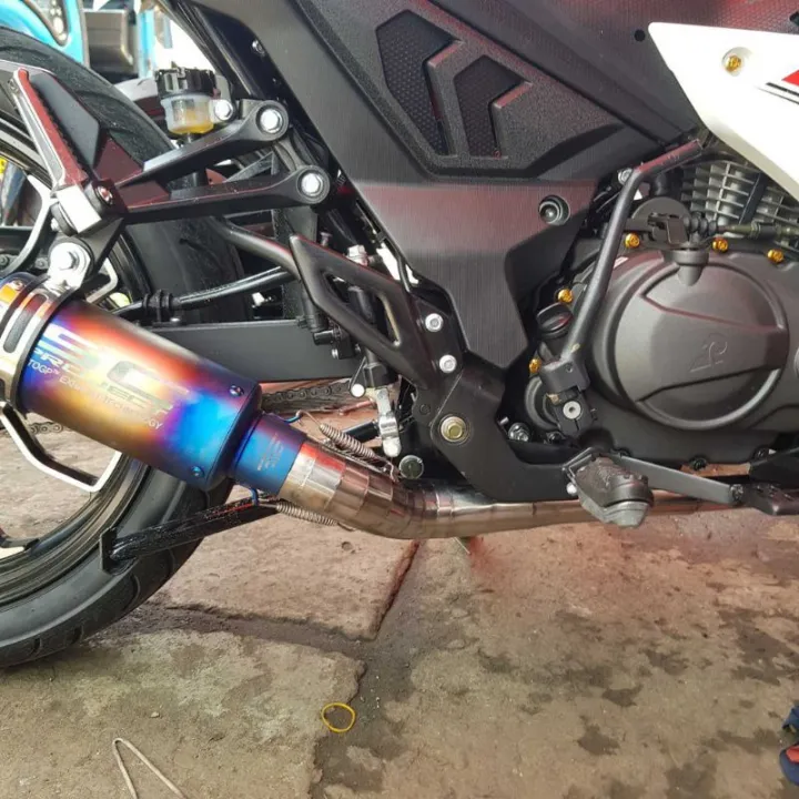 RUSI gp150 F.i Big Elbow EXHAUST RUSI GP150 AKRAPOVIC Big Elbow 51mm ...