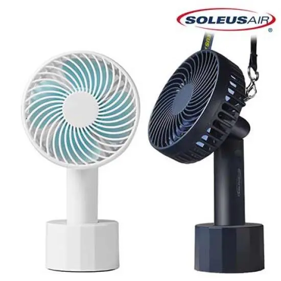 SoleusAir Handy Fan พัดลมพกพาขนาด 4นิ้ว DC Motor ปรับความแรงได้ 3 ระดับ มาตรฐานแบรนด์จากอเมริกา ...