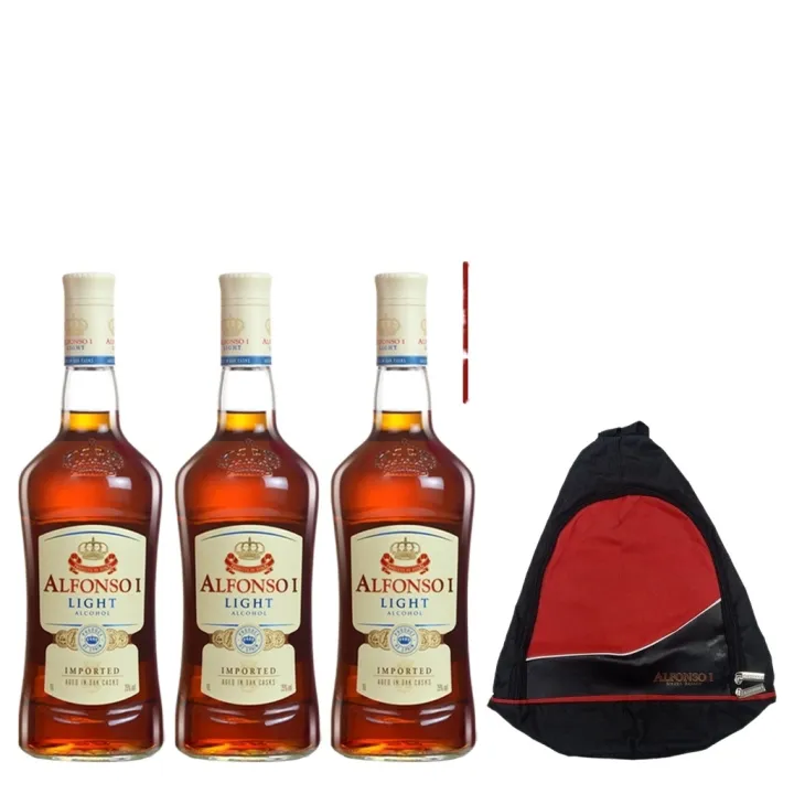 Alfonso Light 1 Liter Brandy 3 Bottles With Free Alfonso Bag | Lazada PH