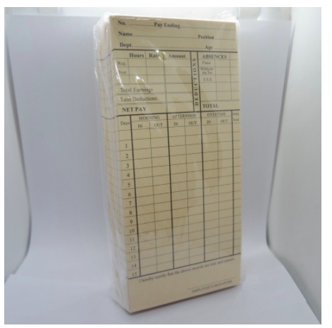 100pcs Time Card Time Record School Office Supplies | Lazada PH