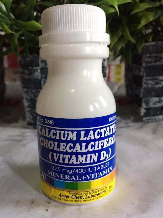 Calcium Lactate + Cholecalciferol (Vitamin D3) 100 tablets | Lazada PH