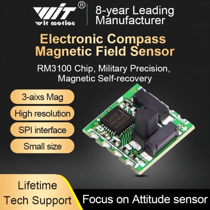 WitMotion RM3100 Military-grade Magnet Field Sensor,High-Precision ...