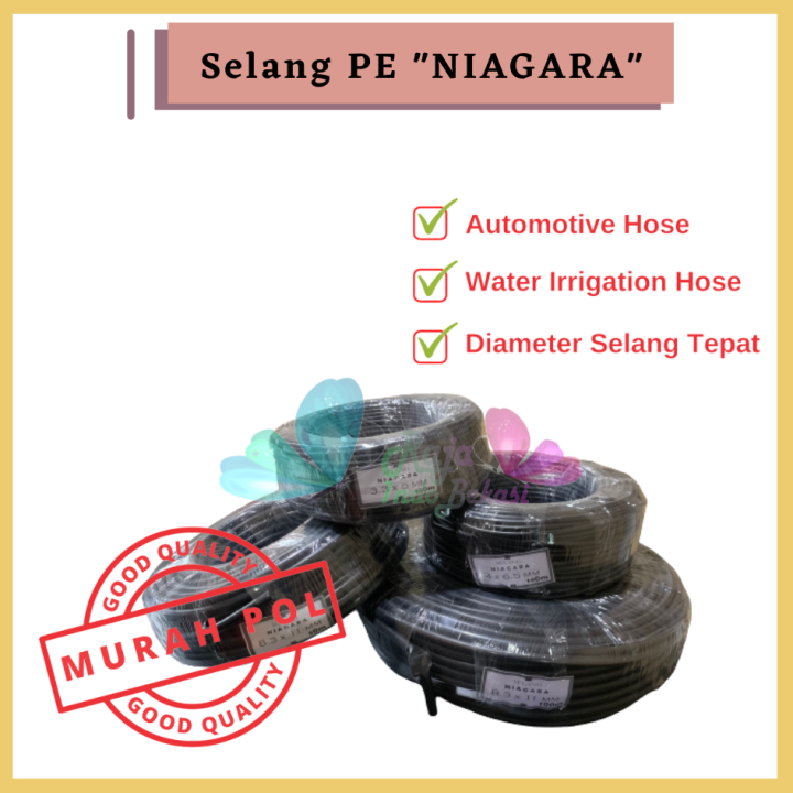 Selang Pe 5mm 7mm 11mm 16mm 1ROL 100m 1ROL 50m Kualitas Bagus Fertigasi ...