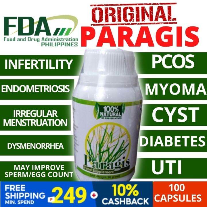 Original Paragis Capsule 100 Capsules for Pregnant FDA Herbal Kidney ...