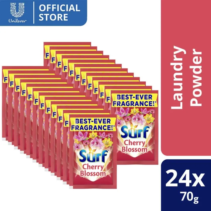 Foyaw Surf Powder Detergent Cherry Blossom 70G Sachet Set of 24 | Lazada PH