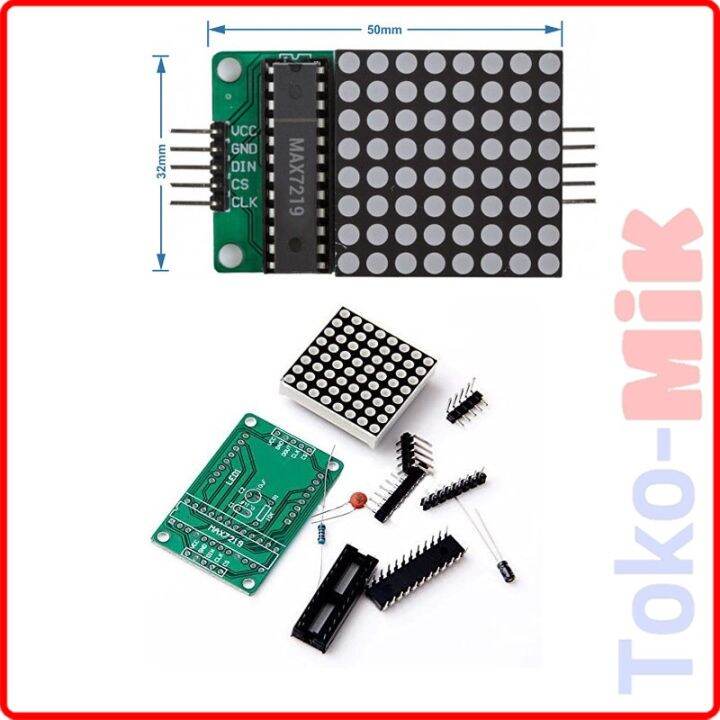DIY KIT Modul LED dot matrix display 8x8 MAX7219 MAX 7219 Arduino | Lazada Indonesia