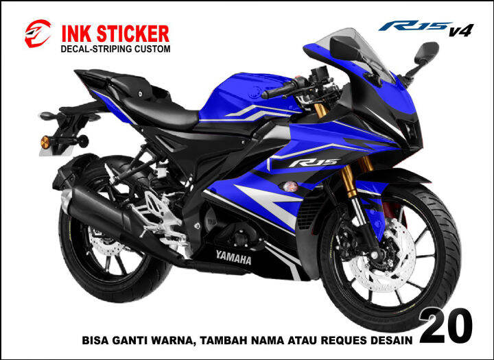 Sticker Decal R15 V4, 20 Fullbody, Decal Yamaha R15 V4 | Lazada Indonesia