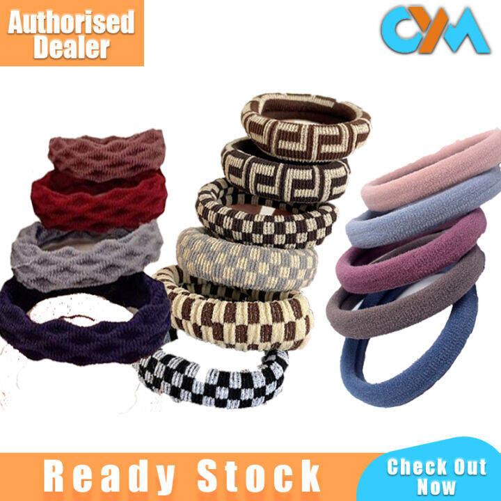 Getah Rambut Hair Rubber Band 1pc 3Jenis Pilih Plain Flower Head Rope ...