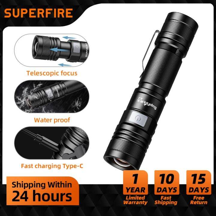 SUPERFIRE Ultra Bright LED Flashlight With LED Hand Lamp Beads ... SUPERFIRE Ultra Bright LED Flashlight With LED Hand Lamp Beads ...