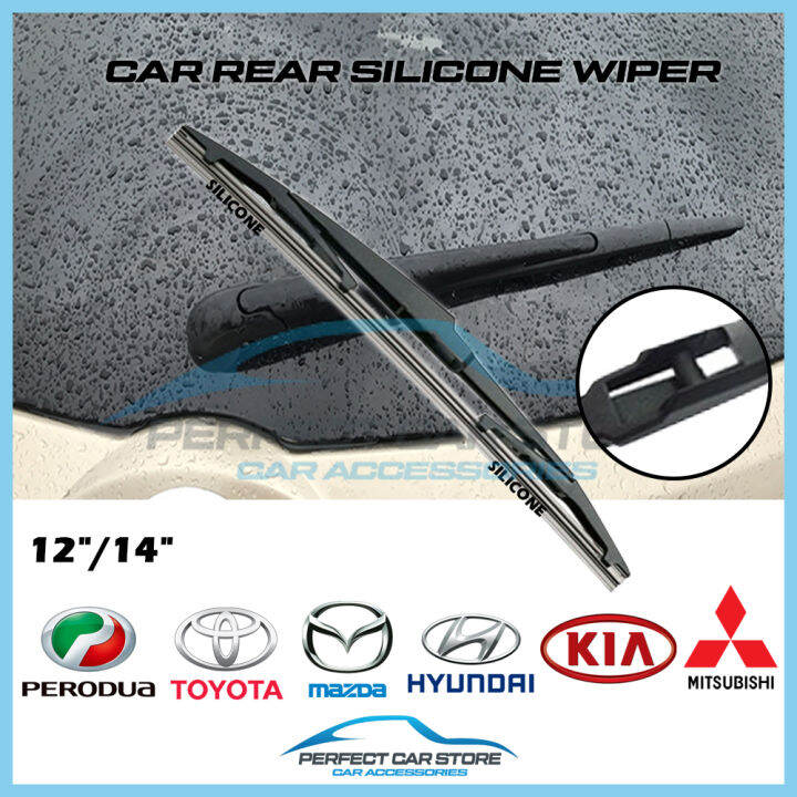 Japan Silicone Car Rear Wiper 10 / 12 / 14 inch For Toyota Perodua ...