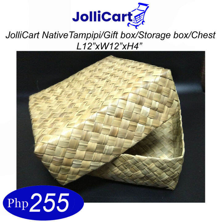 JolliCart Native Tampipi/Gift box/Storage box/Chest L12''xW12"xH4 ...