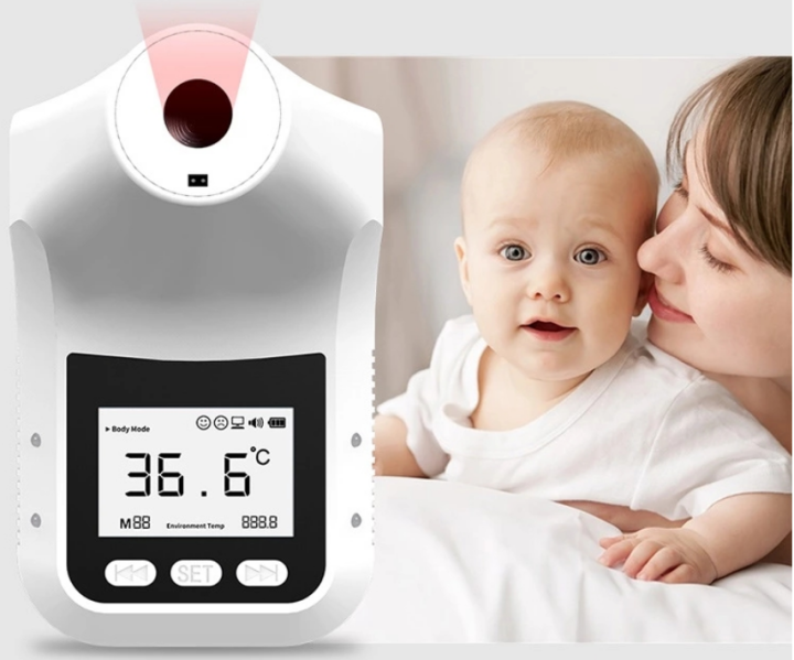 termo termometer infrared tembak tempel dinding ukur panas suhu badan ...