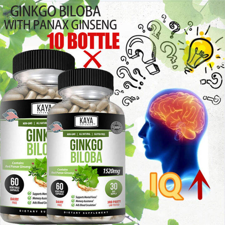 Organic Ginkgo Biloba Extract Supplement - Helps Relieve Stress, Boost ...