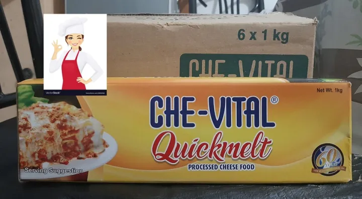(1 Case) 100% Che-Vital Quickmelt Cheese 1kg X 6pcs Chevital National ...