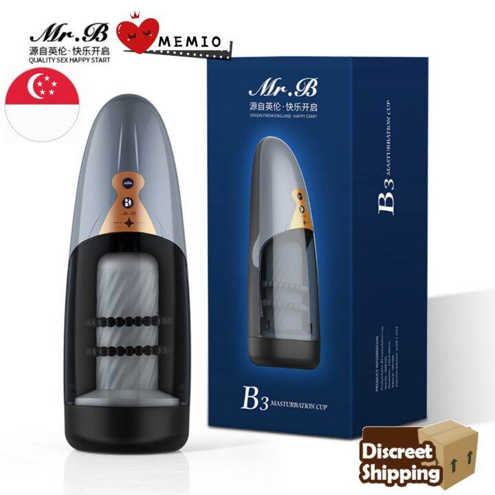 Sg Seller Mr B Automatic Telescopic Rotation Male Masturbator Cup