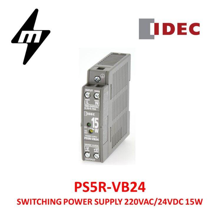 IDEC PS5R-VB24 DIN-rail Switching Power Supply Single-OUT 24V 0.65A 15 ...