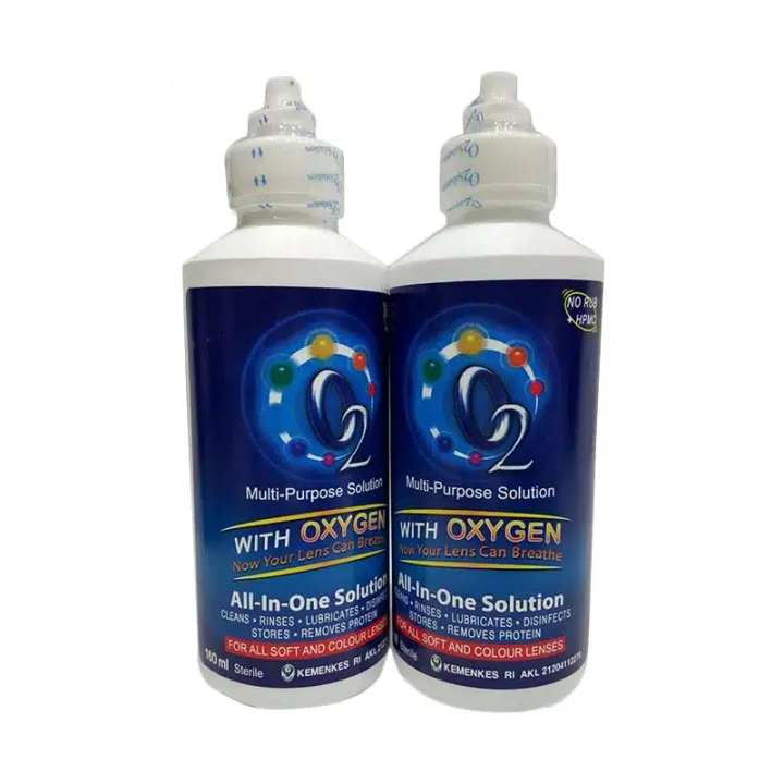 Cairan Air Softlens / Air Pembersih Softlens O2 - 160 ML (DEPKES ...