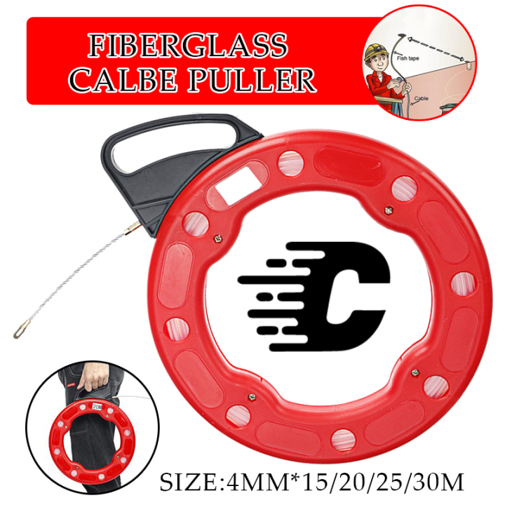 Fiberglass Fish Tape Reel Puller Conductive Electrical Cable Puller ...