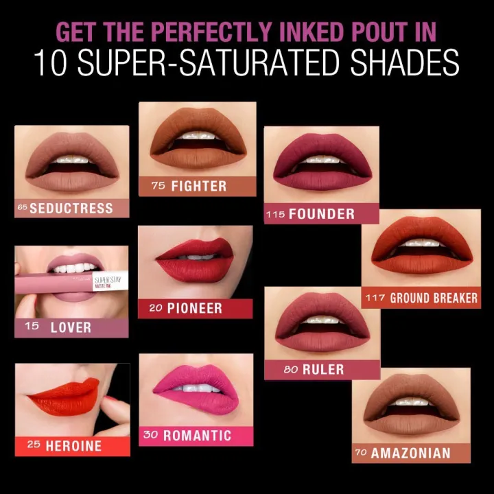 Maybelline Superstay Matte Ink Liquid Matte Lipstick Make Up - 5ml ...