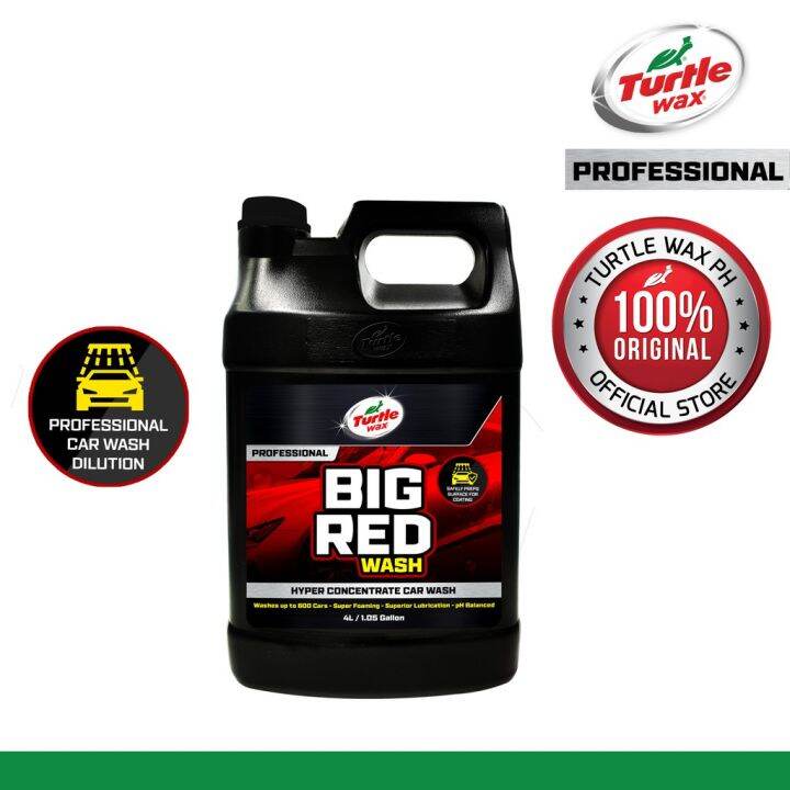 TURTLE WAX BIG RED WASH - Hyper Concentrated Car Wash 4L | Lazada PH