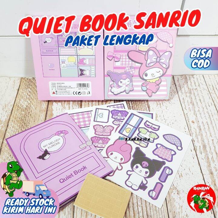 Sanrio Quiet book Cinnamoroll Kuromi Buku Diy Handmade Toys Paper Doll ...