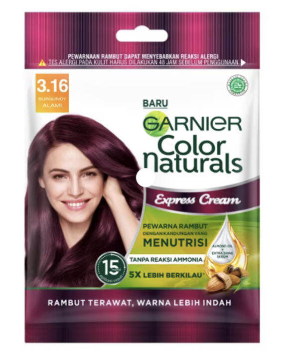 Garnier Color Naturals Crème Riche 3.16 Merah Burgundy (Burgundy ...