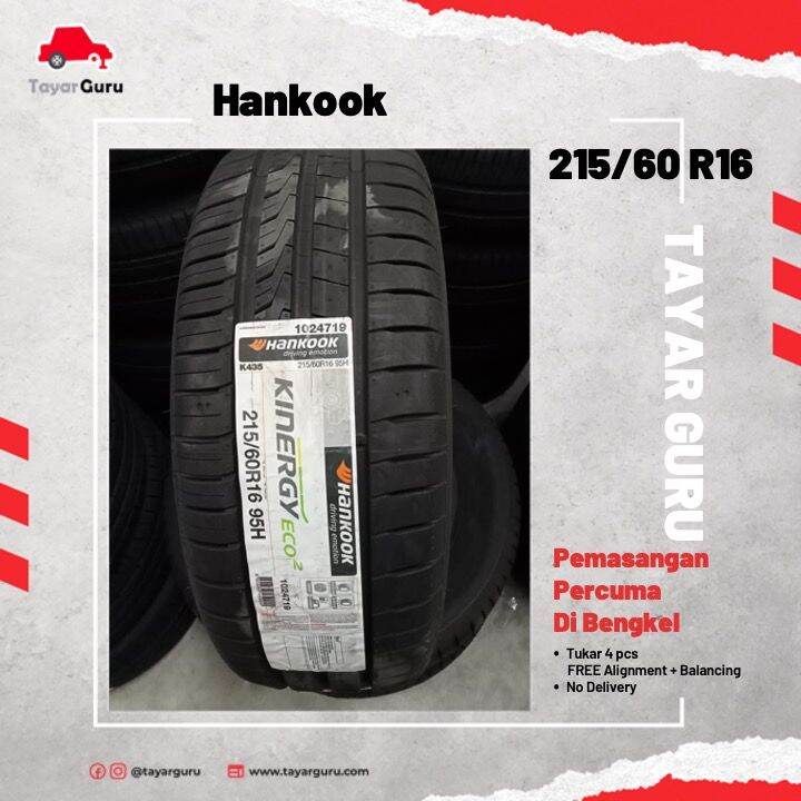 Hankook 215/60R16 Tayar Baru (Installation) 215 60 16 New Tyre Tire TayarGuru Pasang Kereta ...
