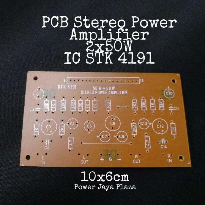 Pcb Stereo Power Amplifier 2x50w IC STK 4191 | Lazada Indonesia
