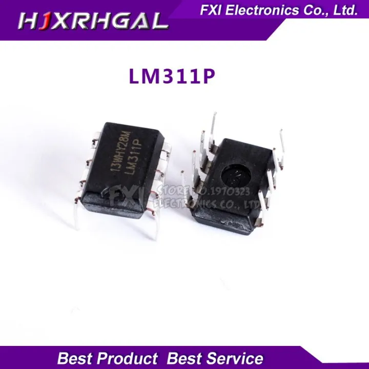 ชิป LM311P ดิป-8 LM311 LM311N ชิปวงจรรวม10ชิ้นตัว DIP8ดิปสี่ตัวเปรียบ ...