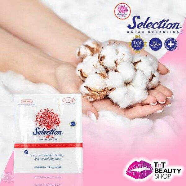 Kapas Selection Facial Cotton Kotak | Kapas Kotak 75gr 50gr 35gr ...