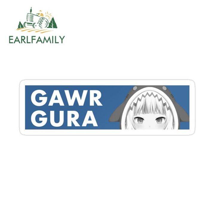 EARLFAMILY 13cm x 4.3cm Gawr Gura Hololive Slap Car Stickers Cartoon ...
