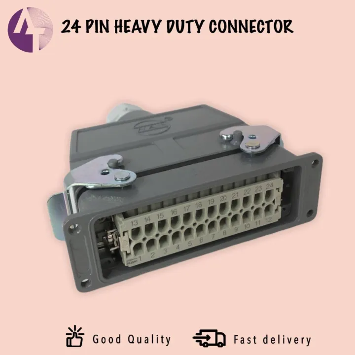 24 Pin Male & Female Heavyduty Connector with Insert Hood | Lazada