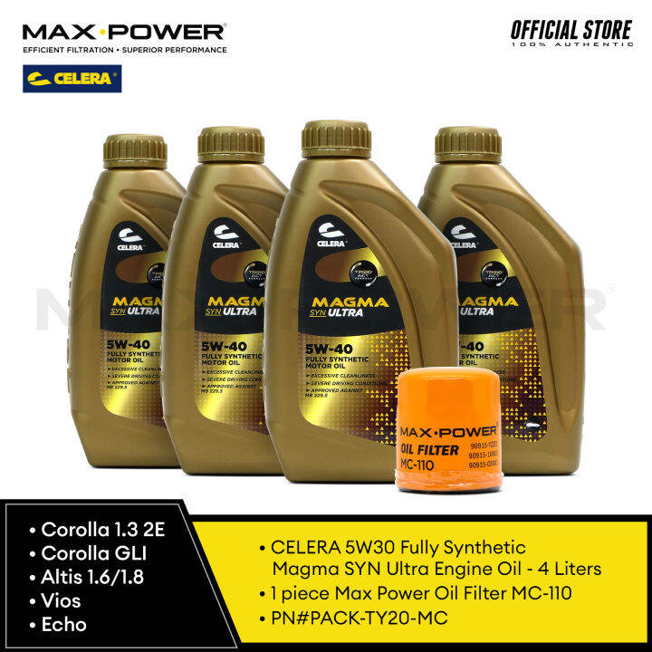 CELERA Magma SYN Ultra 5W40 Fully Synthetic Motor Oil JM04009 + MAX ...